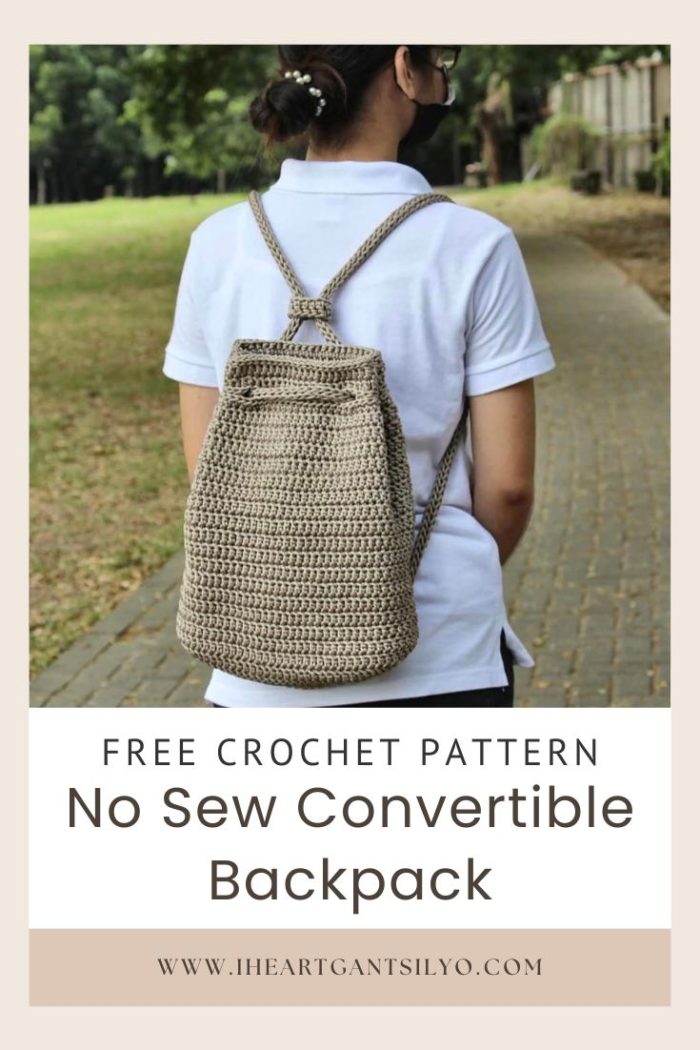 Crochet No-Sew Convertible Backpack | I Heart Gantsilyo
