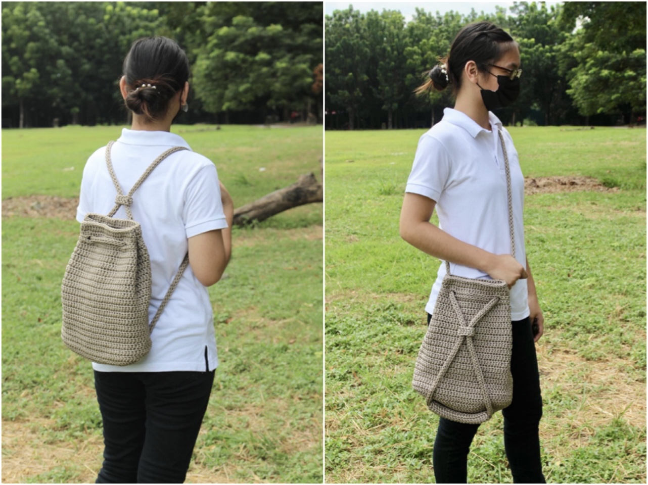 Crochet No-Sew Convertible Backpack | I Heart Gantsilyo